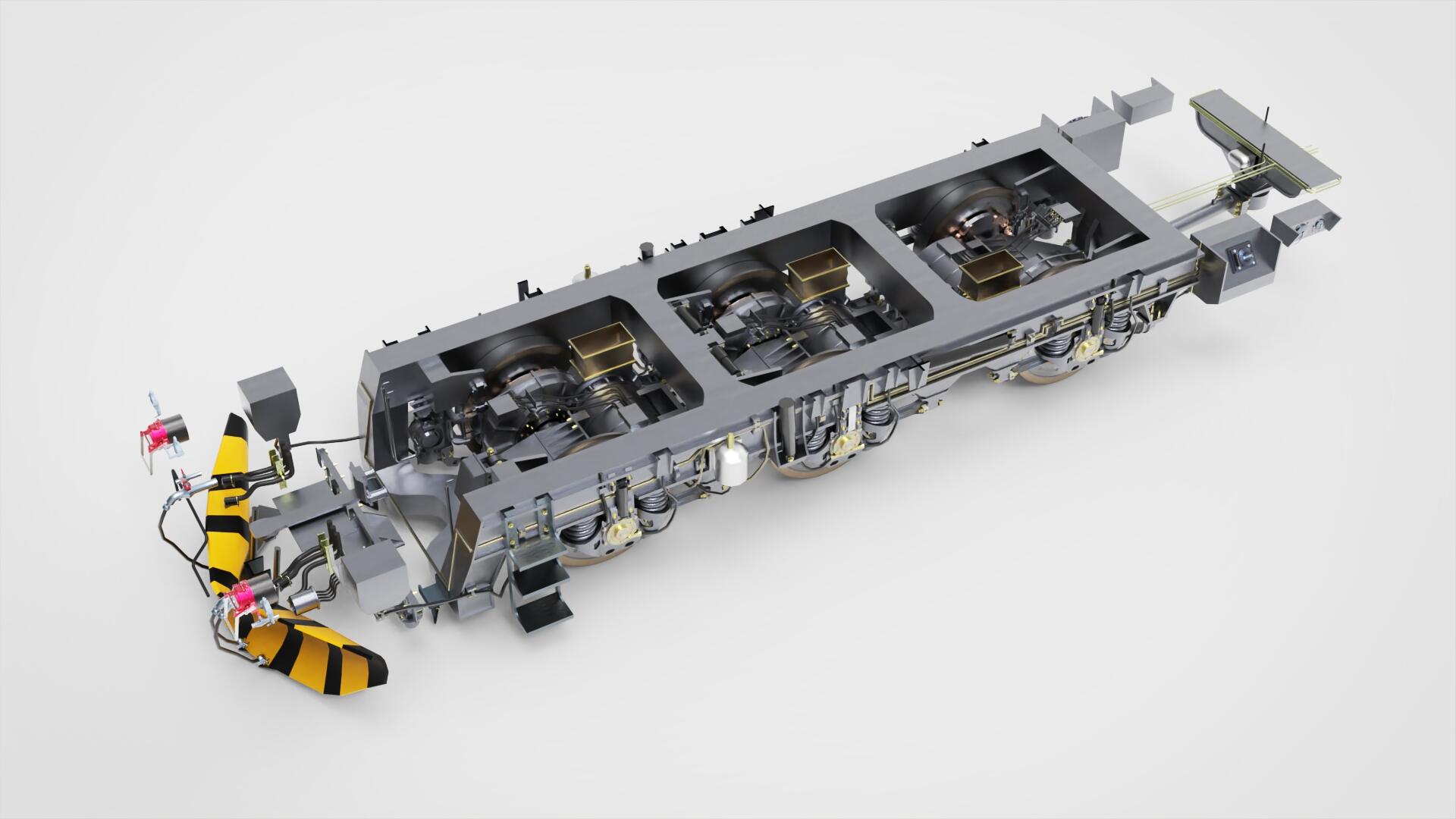 HXD3D转向架模型 - 工业/产品/道具 - 作品模型 - CG模型网