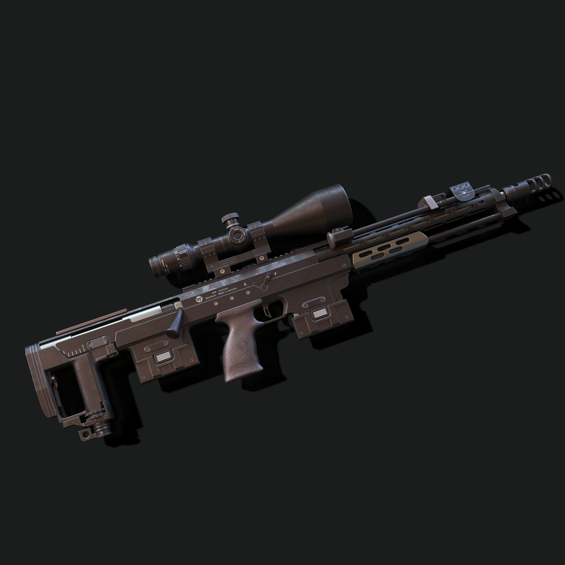 DSR-1狙击步枪模型 - 工业/产品/道具 - 作品模型 - CG模型网