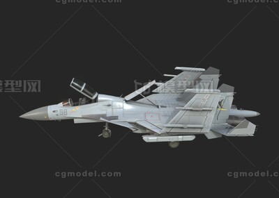 中国海军歼15D舰载机 J15D电子战飞机模型-军用飞机模型库-3ds Max(.max)模型下载-cg模型网