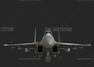中国海军歼15D舰载机 J15D电子战飞机模型-军用飞机模型库-3ds Max(.max)模型下载-cg模型网
