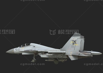 中国海军歼15D舰载机 J15D电子战飞机模型-军用飞机模型库-3ds Max(.max)模型下载-cg模型网