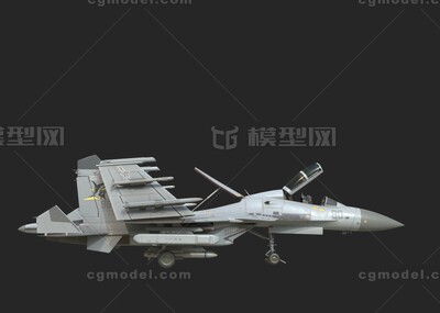 中国海军歼15D舰载机 J15D电子战飞机模型-军用飞机模型库-3ds Max(.max)模型下载-cg模型网