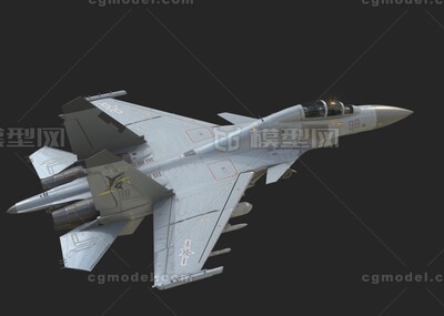 中国海军歼15D舰载机 J15D电子战飞机模型-军用飞机模型库-3ds Max(.max)模型下载-cg模型网