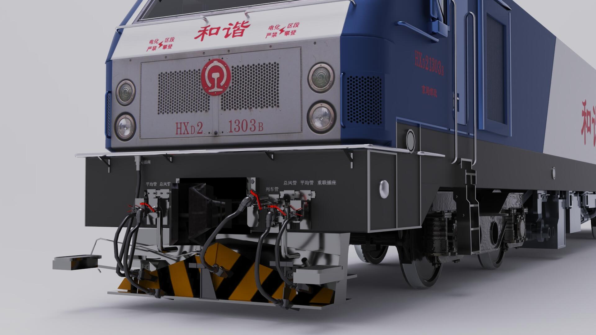 机车HXD2模型 - 工业/产品/道具 - 作品模型 - CG模型网