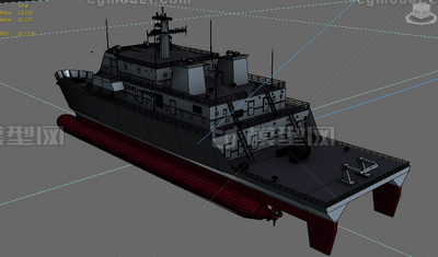 639a型测量船南侧模型-军舰模型库-3ds Max(.max)模型下载-cg模型网