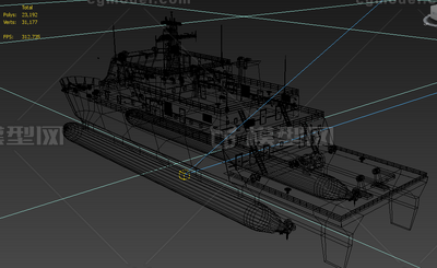 639a型测量船南侧模型-军舰模型库-3ds Max(.max)模型下载-cg模型网
