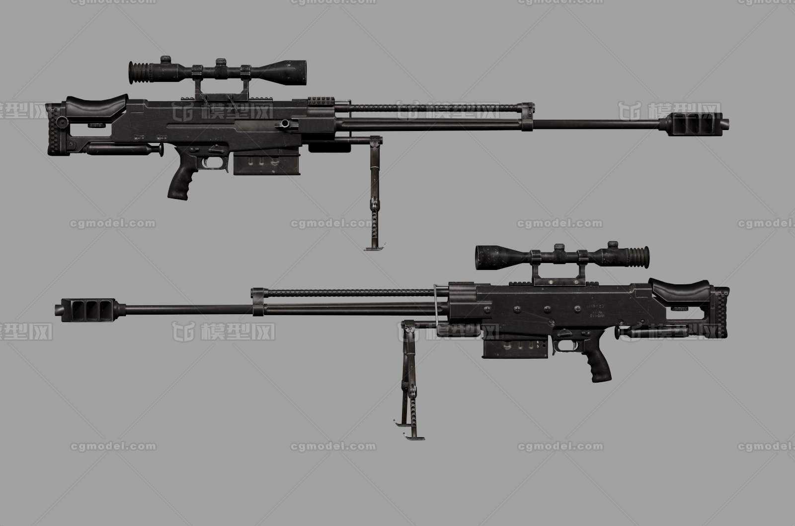Zijiang M99大口径反器材狙击步枪模型-枪械模型模型库-FBX(.fbx)模型下载-cg模型网