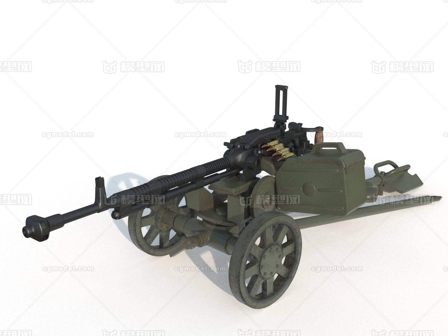 DShK/DShKM重机枪模型-枪械模型模型库-3ds Max(.max)模型下载-cg模型网