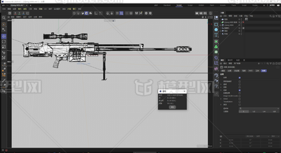 Zijiang M99大口径反器材狙击步枪模型-枪械模型模型库-FBX(.fbx)模型下载-cg模型网