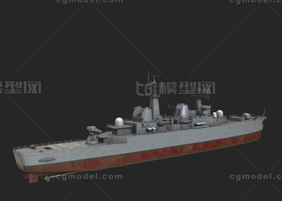 英国皇家海军 82型导弹驱逐舰模型-军舰模型库-3ds Max(.max)模型下载-cg模型网