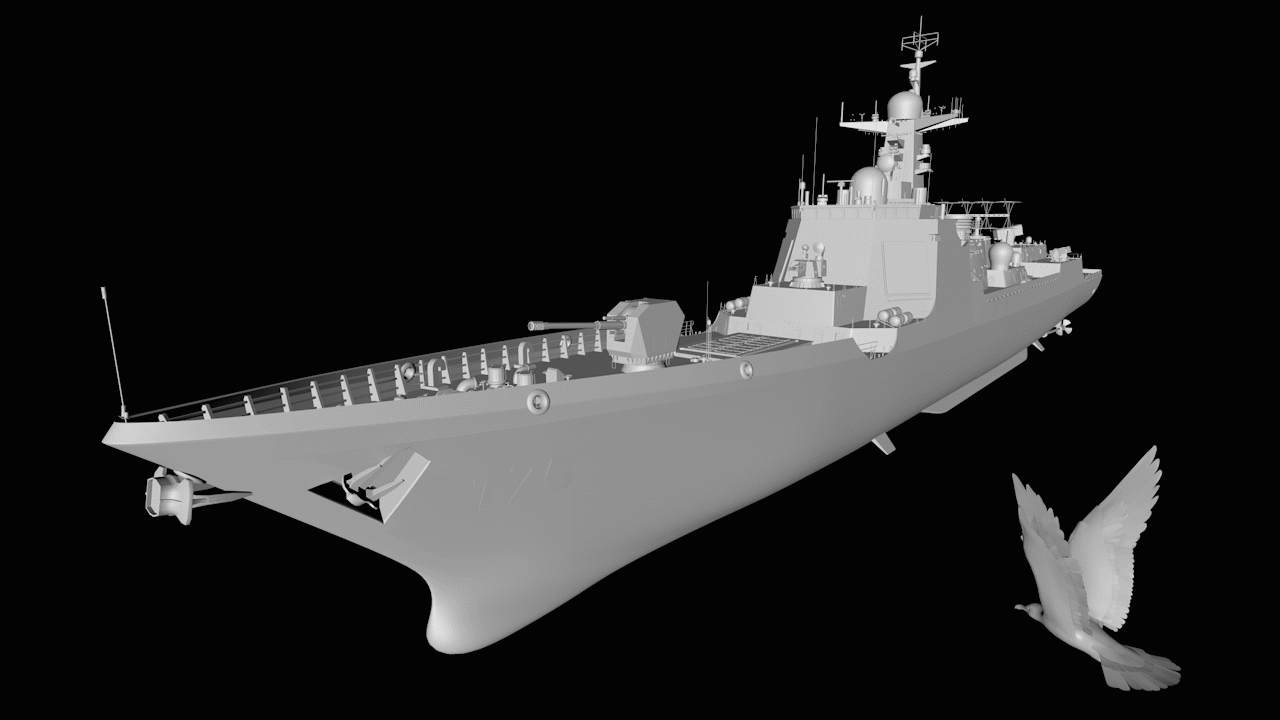 052D型驱逐舰 银川舰模型-军舰模型库-3ds Max(.max)模型下载-cg模型网