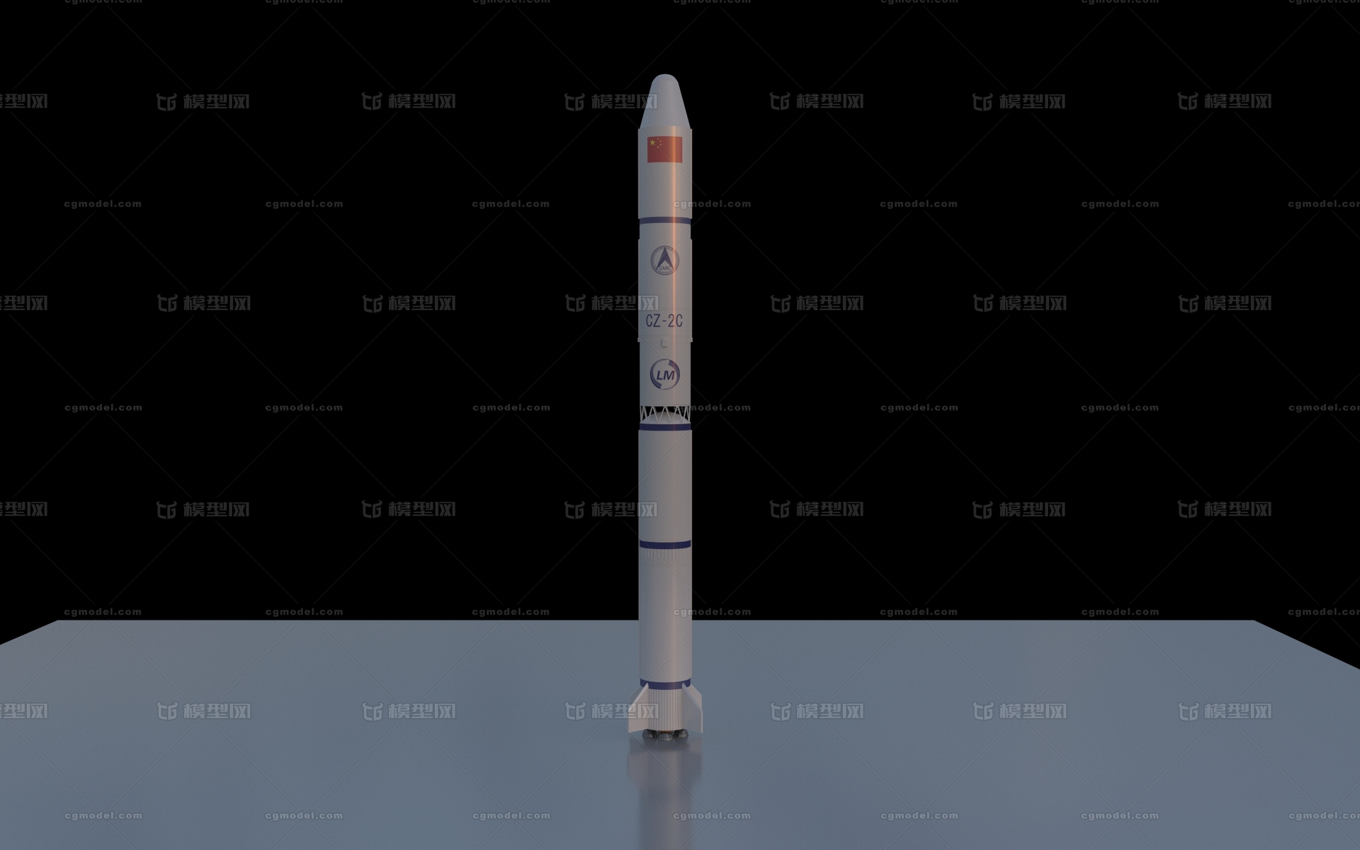中国在役火箭CZ 2C模型-其他航天设施模型库-3ds Max(.max)模型下载-cg模型网