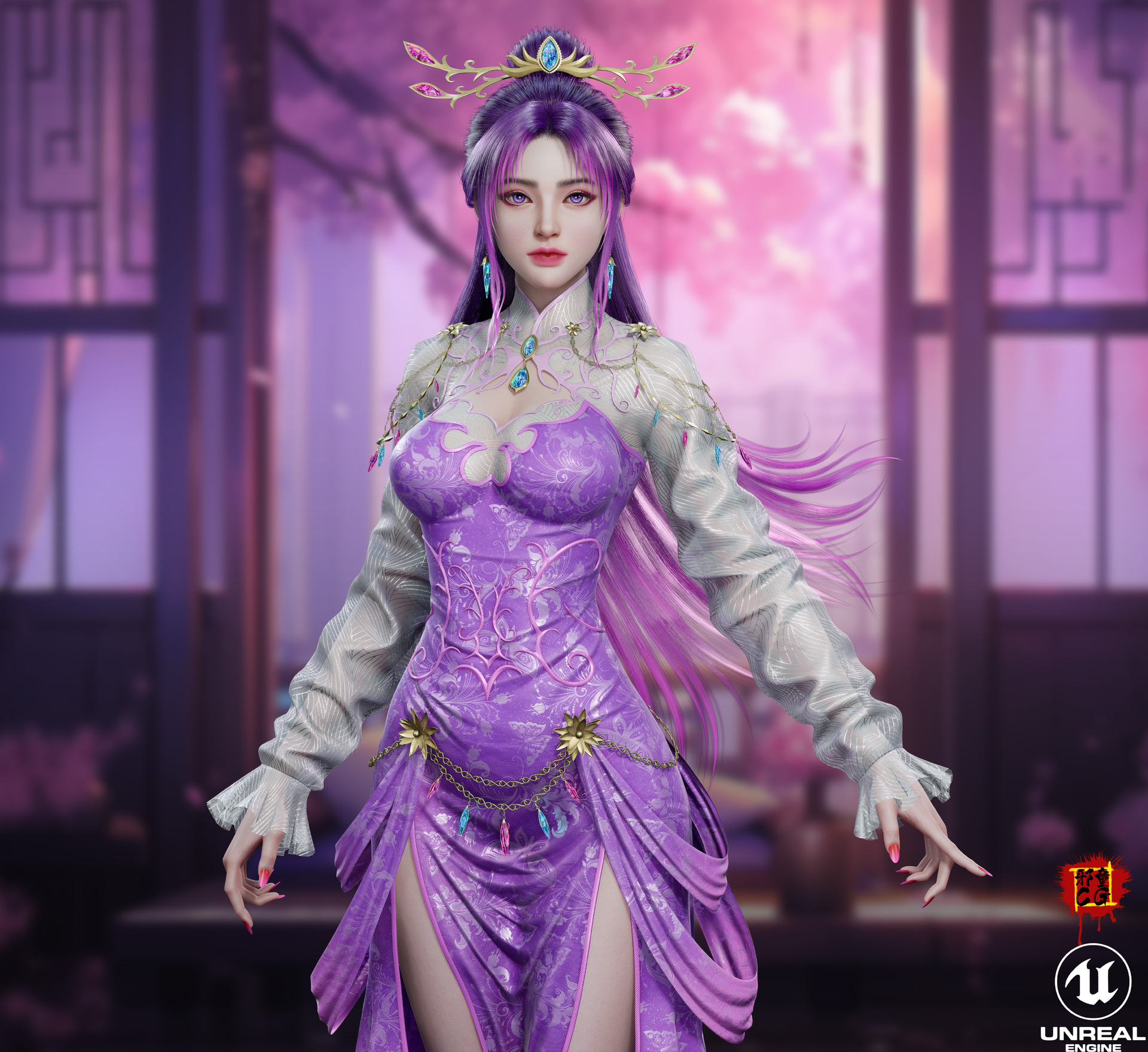 UE5-古风妹子模型 - 角色/人物/生物 - 作品模型 - CG模型网