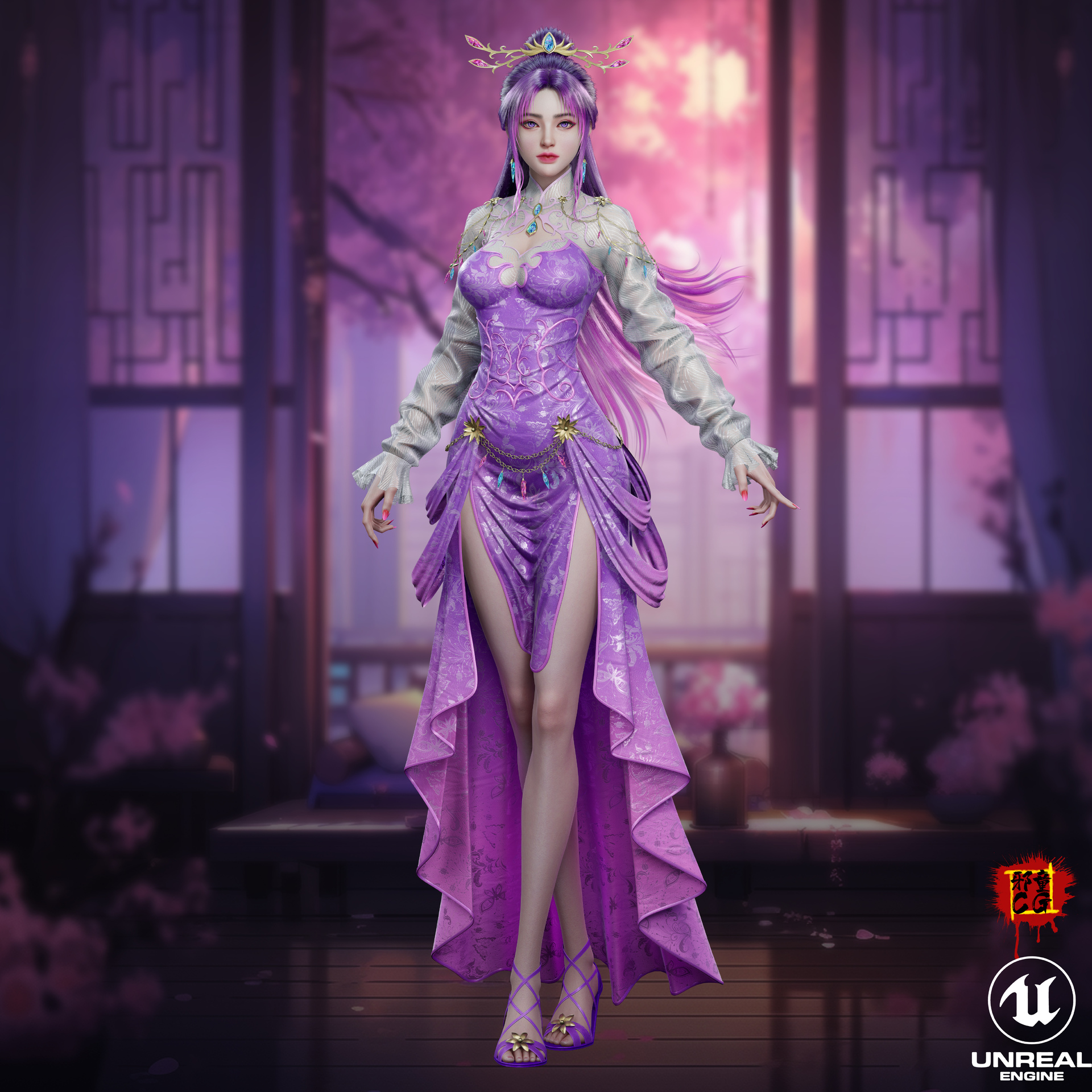 UE5-古风妹子模型 - 角色/人物/生物 - 作品模型 - CG模型网