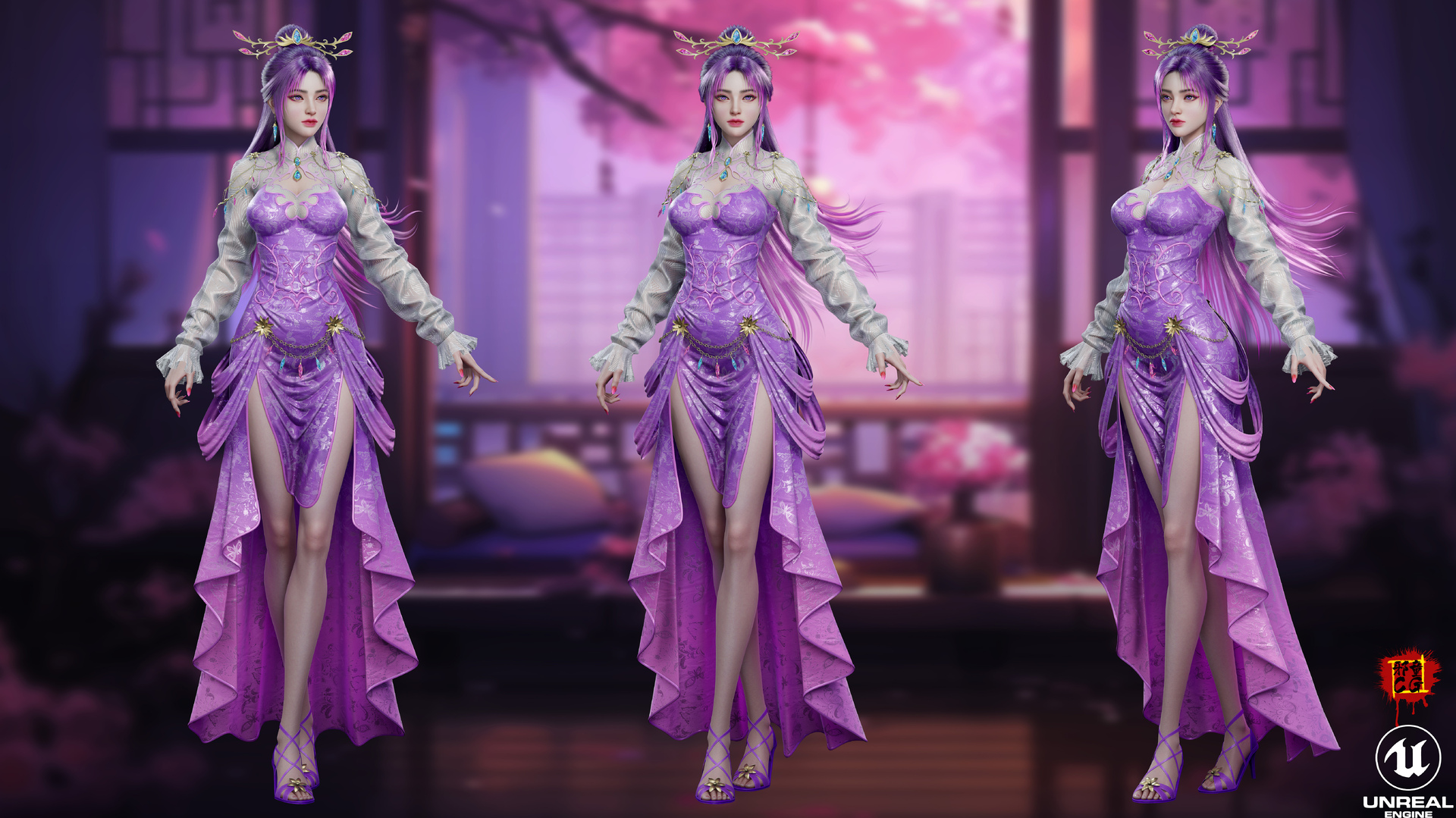 UE5-古风妹子模型 - 角色/人物/生物 - 作品模型 - CG模型网