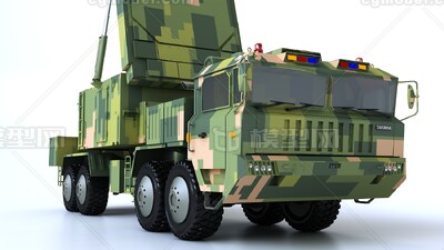 HQ-9BE防空导弹武器系统制导雷达模型-火炮器械模型库-3ds Max(.max)模型下载-cg模型网