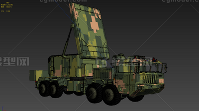 HQ-9BE防空导弹武器系统制导雷达模型-火炮器械模型库-3ds Max(.max)模型下载-cg模型网