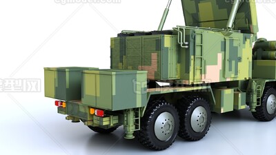 HQ-9BE防空导弹武器系统制导雷达模型-火炮器械模型库-3ds Max(.max)模型下载-cg模型网