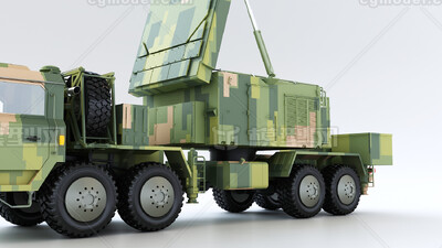 HQ-9BE防空导弹武器系统制导雷达模型-火炮器械模型库-3ds Max(.max)模型下载-cg模型网