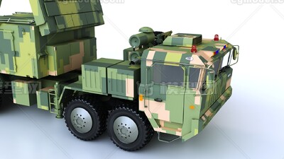 HQ-9BE防空导弹武器系统制导雷达模型-火炮器械模型库-3ds Max(.max)模型下载-cg模型网