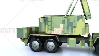 HQ-9BE防空导弹武器系统制导雷达模型-火炮器械模型库-3ds Max(.max)模型下载-cg模型网