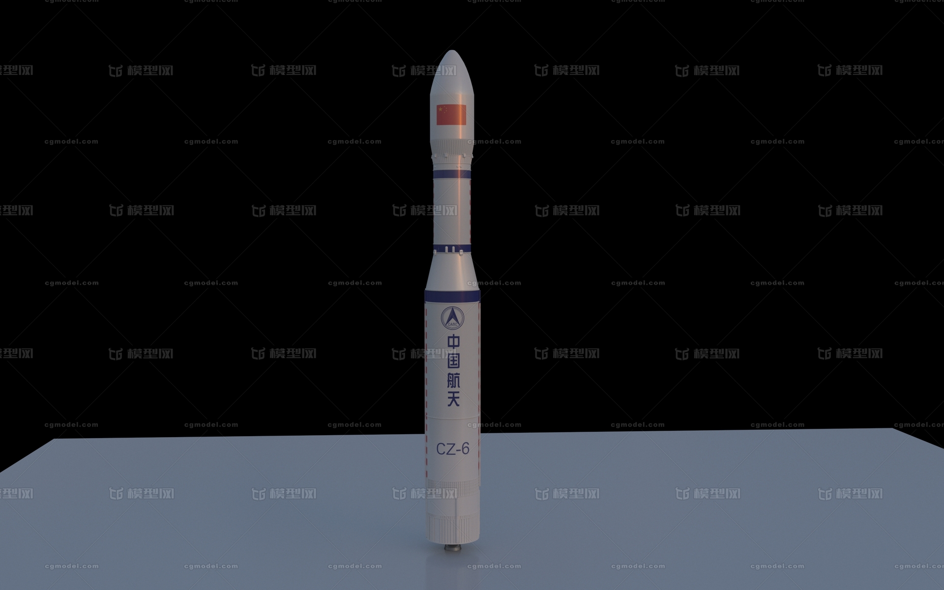 中国在役火箭CZ 6模型-其他航天设施模型库-3ds Max(.max)模型下载-cg模型网