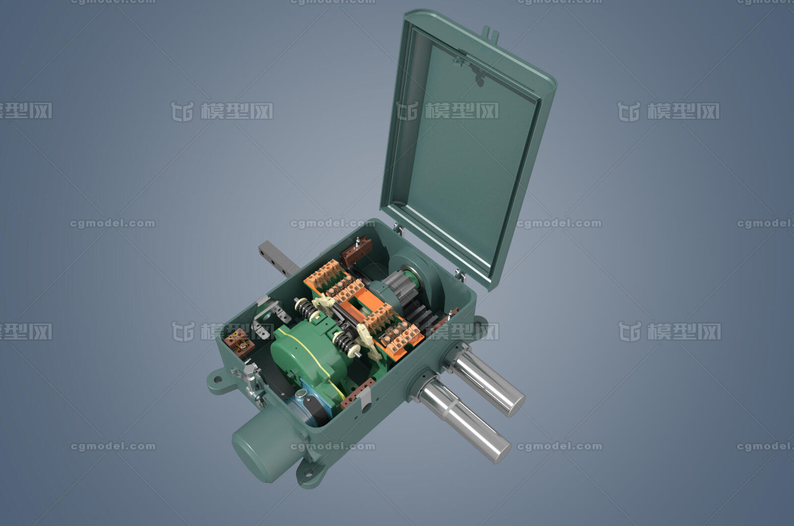 低模ZD6转辙机 转辙机模型-电机部件模型库-Maya(.ma/.mb)模型下载-cg模型网