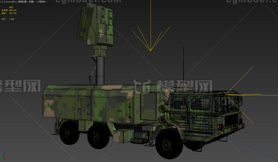 IBIS-150相控阵雷达模型-火炮器械模型库-3ds Max(.max)模型下载-cg模型网