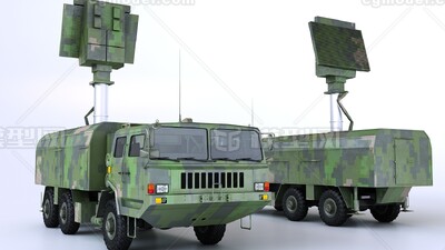 IBIS-150相控阵雷达模型-火炮器械模型库-3ds Max(.max)模型下载-cg模型网