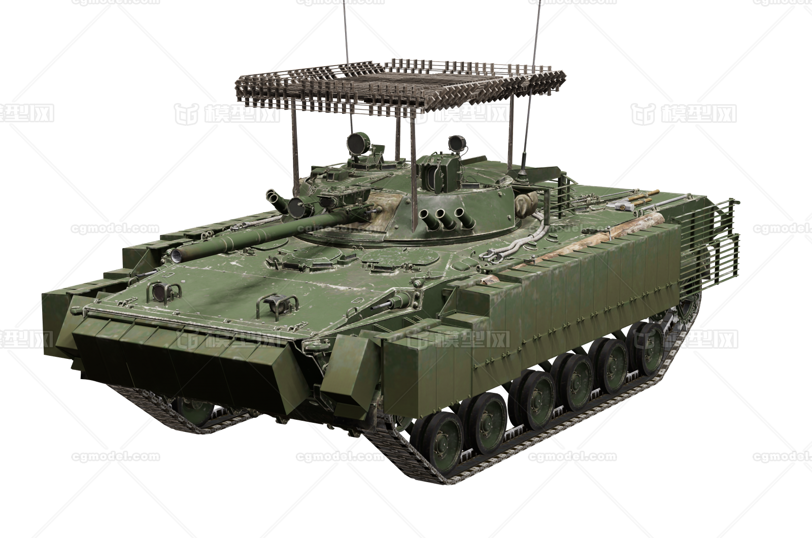 俄罗斯BMP3步兵战车模型-装甲车／坦克模型库-FBX(.fbx)模型下载-cg模型网