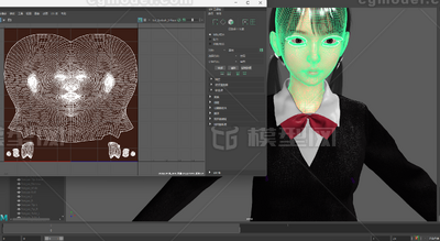4K可爱JK女生+43个动画+UE5教室 面部捕捉渲染工程模型-女人模型库-Unreal Engine模型下载-cg模型网