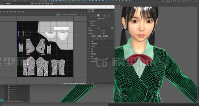 4K可爱JK女生+43个动画+UE5教室 面部捕捉渲染工程模型-女人模型库-Unreal Engine模型下载-cg模型网