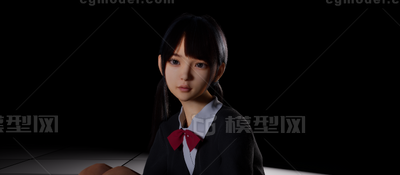 4K可爱JK女生+43个动画+UE5教室 面部捕捉渲染工程模型-女人模型库-Unreal Engine模型下载-cg模型网