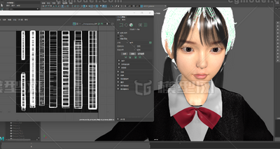 4K可爱JK女生+43个动画+UE5教室 面部捕捉渲染工程模型-女人模型库-Unreal Engine模型下载-cg模型网
