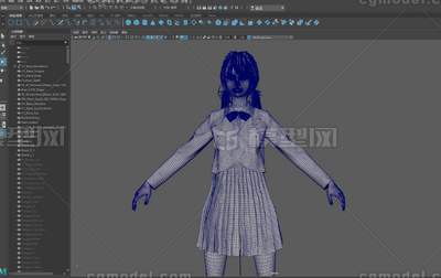 4K可爱JK女生+43个动画+UE5教室 面部捕捉渲染工程模型-女人模型库-Unreal Engine模型下载-cg模型网