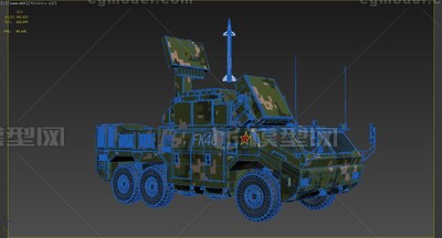 红旗17A防空导弹 红旗-17A模型-装甲车／坦克模型库-3ds Max(.max)模型下载-cg模型网