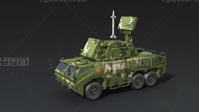 红旗17A防空导弹 红旗-17A模型-装甲车／坦克模型库-3ds Max(.max)模型下载-cg模型网