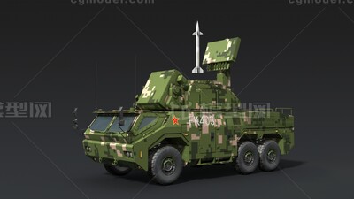 红旗17A防空导弹 红旗-17A模型-装甲车／坦克模型库-3ds Max(.max)模型下载-cg模型网