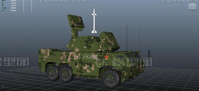 红旗17A防空导弹 红旗-17A模型-装甲车／坦克模型库-3ds Max(.max)模型下载-cg模型网