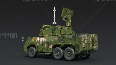 红旗17A防空导弹 红旗-17A模型-装甲车／坦克模型库-3ds Max(.max)模型下载-cg模型网