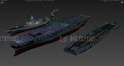 日本 Shinano 信浓号 航空母舰1944年模型-军舰模型库-3ds Max(.max)模型下载-cg模型网