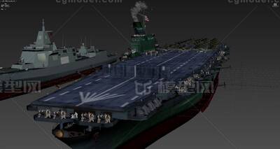 日本 Shinano 信浓号 航空母舰1944年模型-军舰模型库-3ds Max(.max)模型下载-cg模型网