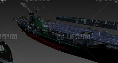 日本 Shinano 信浓号 航空母舰1944年模型-军舰模型库-3ds Max(.max)模型下载-cg模型网