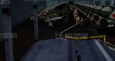 日本 Shinano 信浓号 航空母舰1944年模型-军舰模型库-3ds Max(.max)模型下载-cg模型网