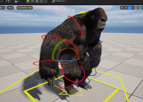 UE5绑定大猩猩带毛发 groom fur模型-哺乳模型库-Unreal Engine模型下载-cg模型网