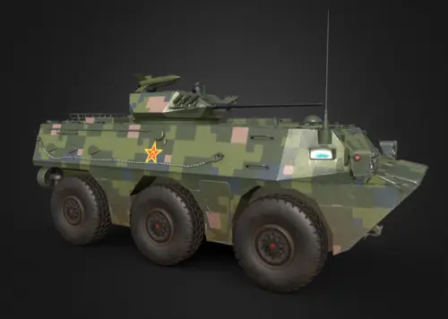 中国ZSL-92B轮式步兵战车 坦克模型-装甲车／坦克模型库-3ds Max(.max)模型下载-cg模型网