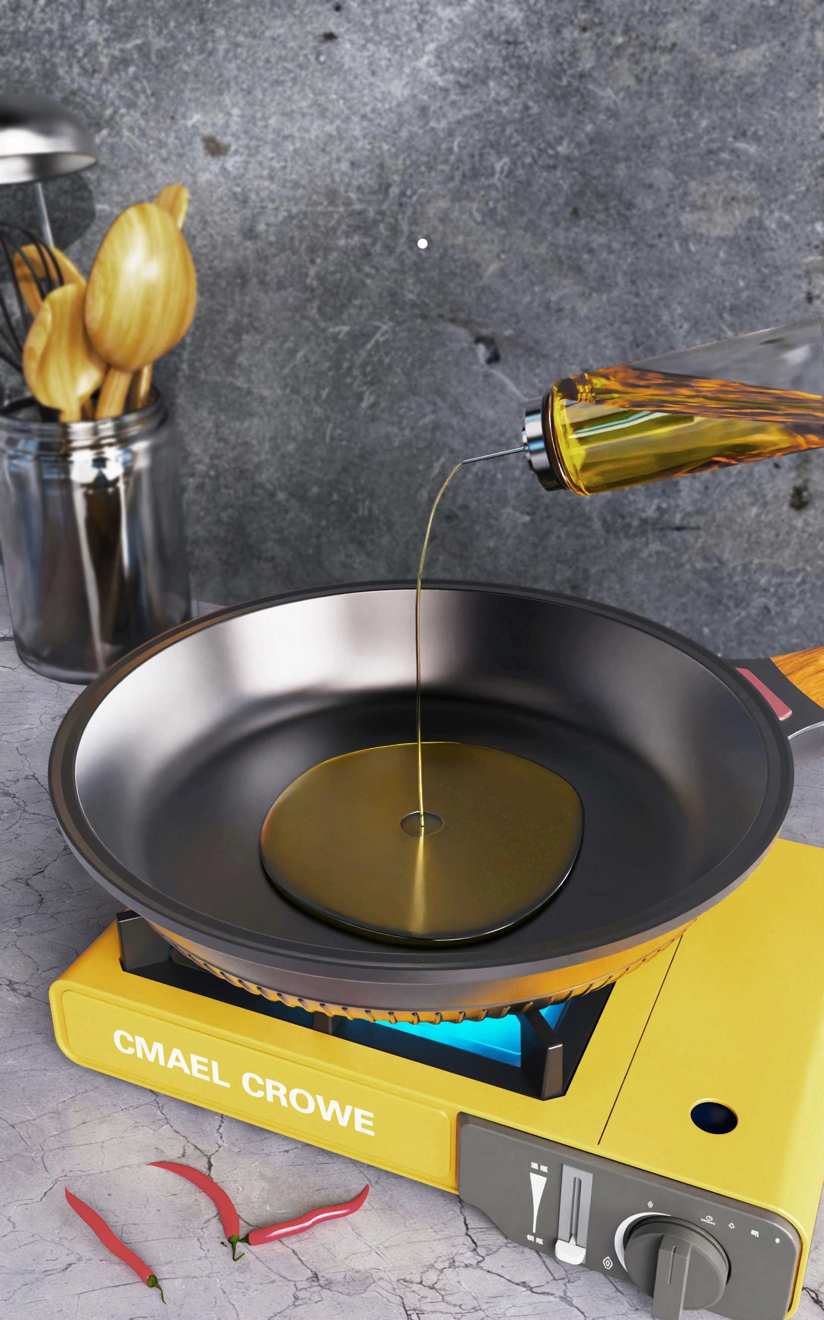 电商详情平底锅渲染模型 - 工业/产品/道具 - 作品模型 - CG模型网