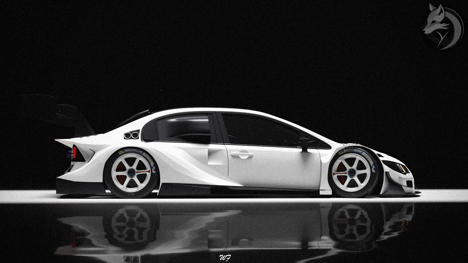 影狐（CIVIC FD2 但是 super gt）模型 - 工业/产品/道具 - 作品模型 - CG模型网