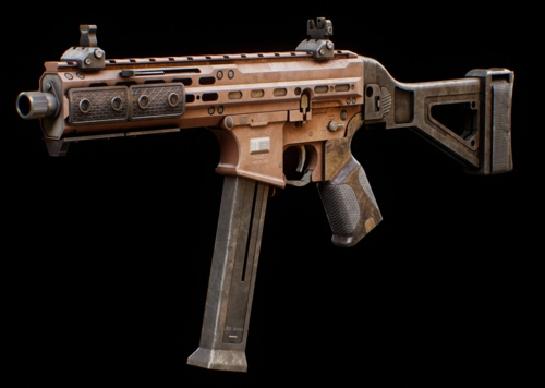 SMG45冲锋枪 PBR次世代模型-枪械模型模型库-FBX(.fbx)模型下载-cg模型网