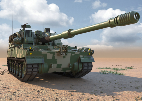 k9a3 自行榴弹炮模型-装甲车／坦克模型库-3ds Max(.max)模型下载-cg模型网